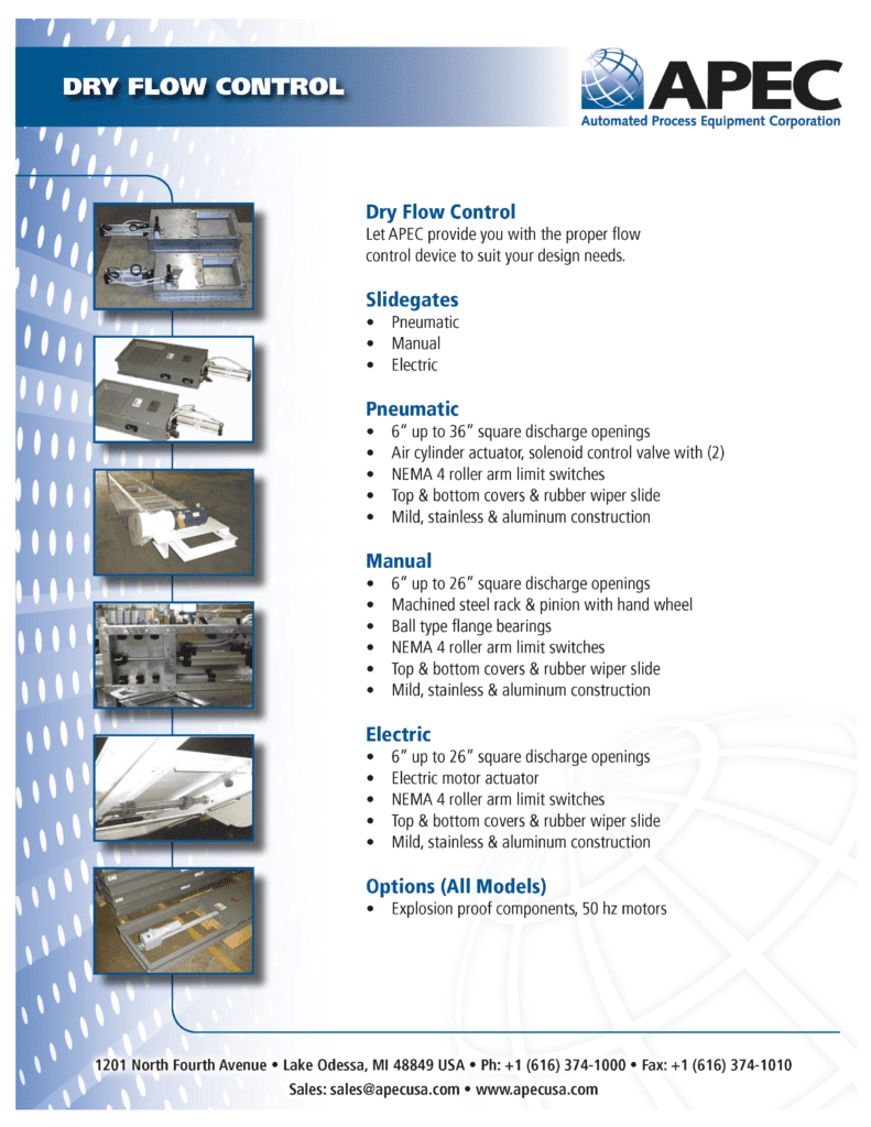 Product Sheets | APEC USA